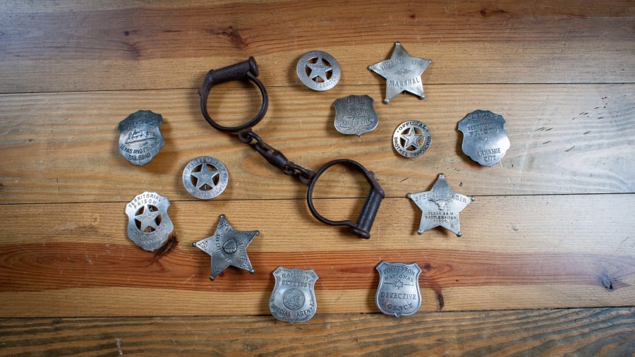 Western Badges And Handcuffs - Lot Of 12 at The Eddie Vannoy Collection ...