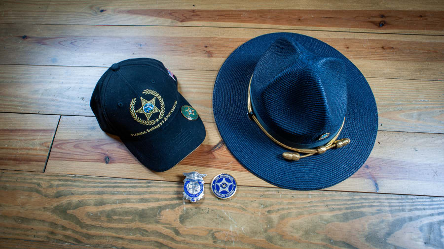 Florida State Police Badges And Hats - Lot Of 4 at The Eddie Vannoy ...