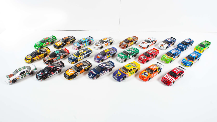 NASCAR Scale Model Die Cast Cars In Revolving Display - Lot Of 24 for ...