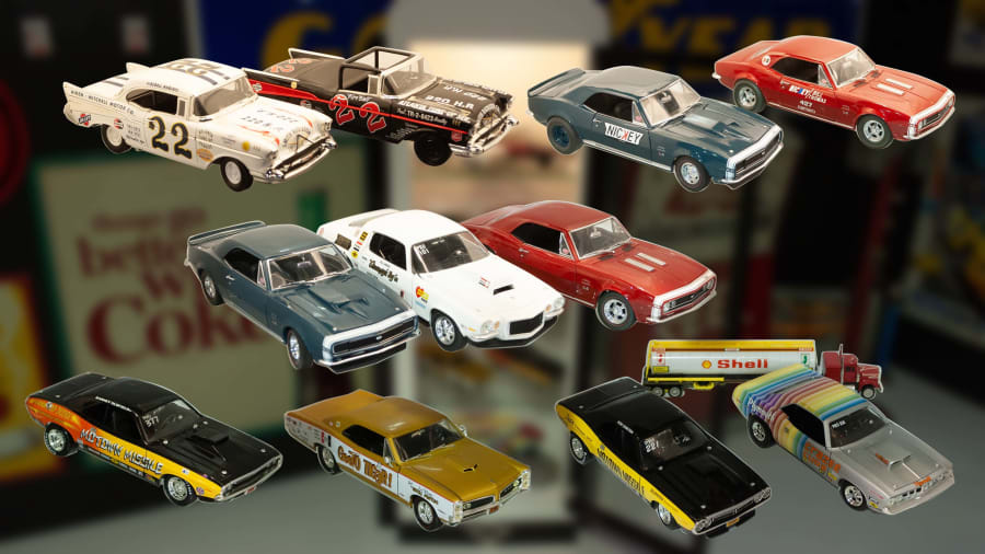 Scale Model Die-Cast Muscle Cars And NASCAR Racers - Lot Of 12 at The ...