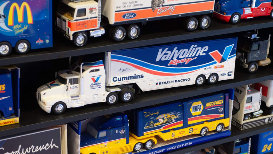 NASCAR Valvoline Racing Team Scale Model Truck And Trailer at The Eddie ...