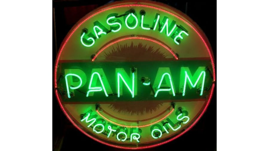 Pan Am Gasoline Motor Oils Neon Sign SSPN 42x42 for Sale at Auction ...