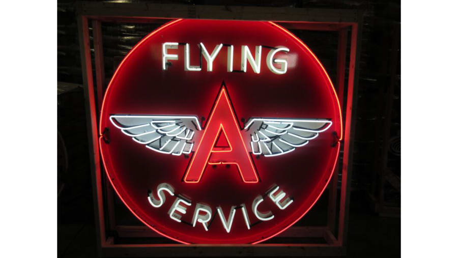 Flying A Service Neon Sign SSPN 72x72 for Sale at Auction - Mecum Auctions