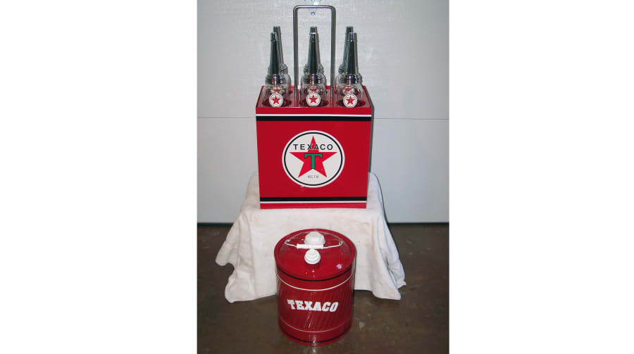 Texaco Oil Can And Bottles In Rack Lot Of 2 for sale at Harrisburg 2016 ...