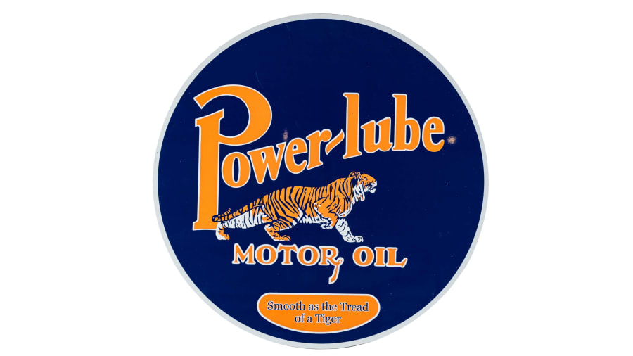 Power Lube Motor Oil Single-Sided Tin Sign at Harrisburg 2022 as Z327 ...