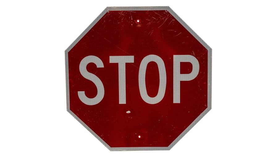 Stop Single-Sided Reflective Tin Street Sign at Harrisburg 2022 as Z402 ...