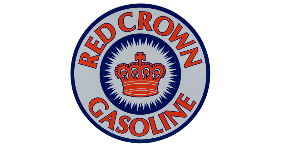 Red Crown Gasoline Single-Sided Tin Sign for Sale at Auction - Mecum ...