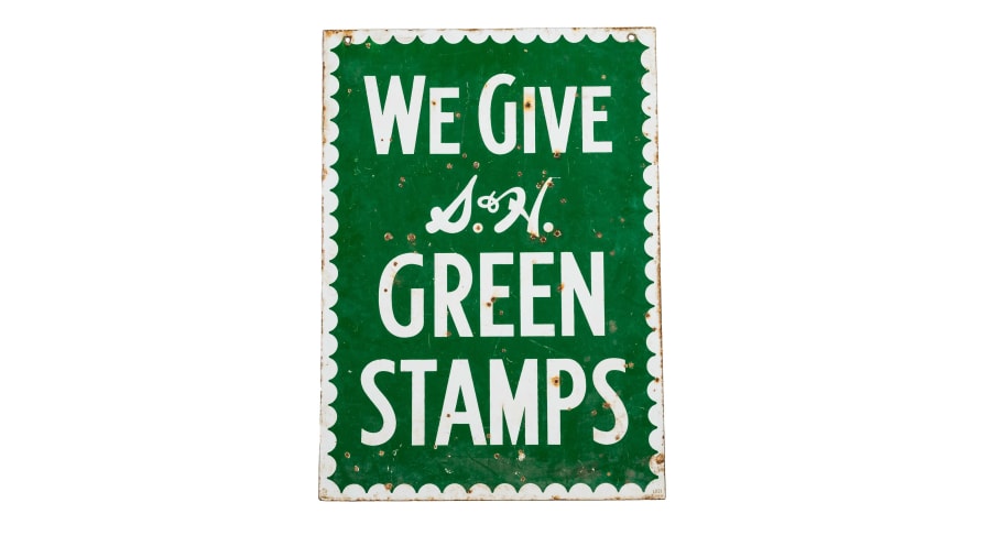 S&H Green Stamps Double-Sided Porcelain Sign for sale at Harrisburg ...