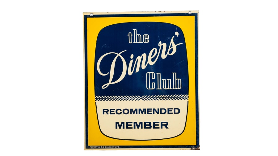 Diner's Club Double-Sided Tin Sign at Harrisburg 2022 as Z128 - Mecum ...