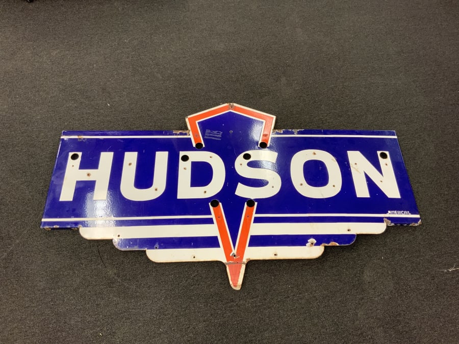 Hudson Single-Sided Porcelain Sign for Sale at Auction - Mecum Auctions