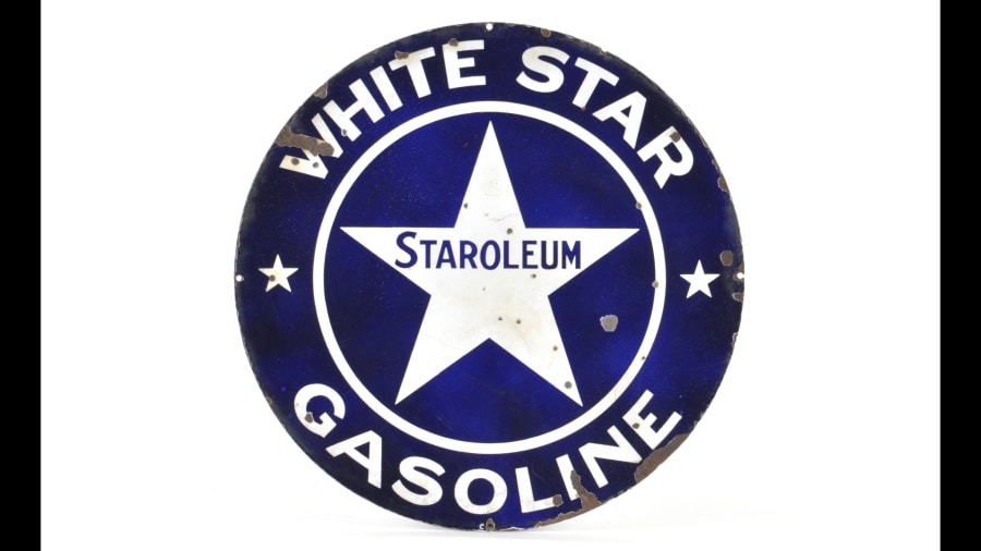 White Star Staroleum Gasoline Sign DSP 42x42 for sale at The Road Art ...