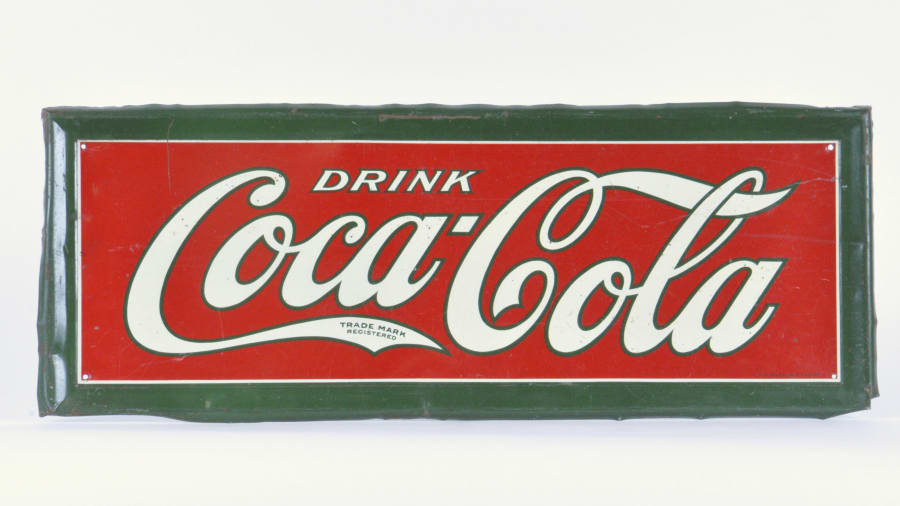 Drink Coca Cola Sign SST 29.5x11 at The Road Art Auction 2015 as F39 ...