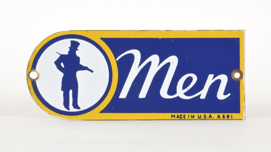 Conoco Restroom Door Signs Mens Ladies SSP 7x3 at The Road Art Auction ...