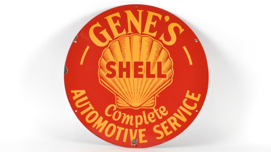 Genes Shell Automotive Service Sign SSP 20x20 at The Road Art Auction ...