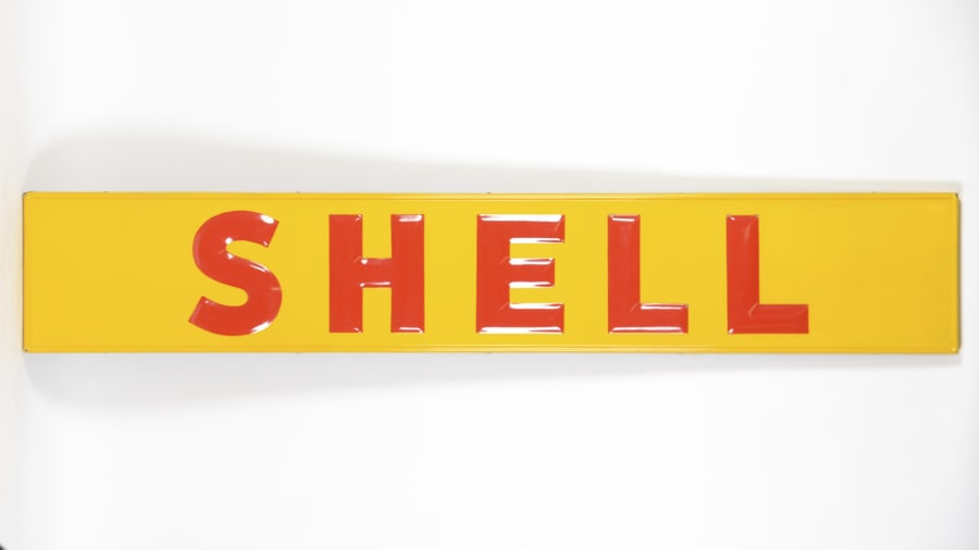 Shell Horizontal Sign SSPE 116x20x2.5 at The Road Art Auction 2015 as ...