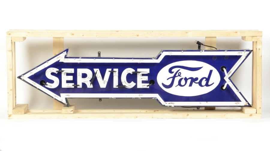 Ford Service Arrow Neon Sign SSPN at The Road Art Auction 2015 as F131 ...
