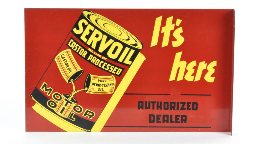 Servoil Motor Oil Sign DSTF 19.5x12 at The Road Art Auction 2015 as ...