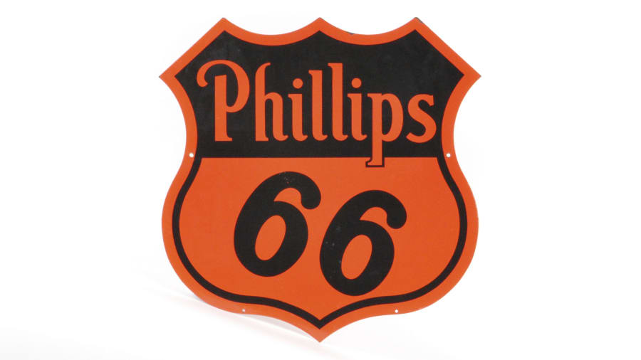 Phillips 66 Shield Sign DSP 29.5x29.5 at The Road Art Auction 2015 as ...
