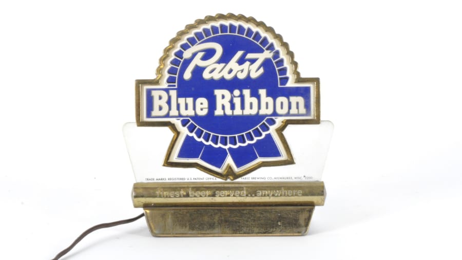 Pabst Blue Ribbon Lighted Sign SSL 8.5x9 at The Road Art Auction 2015 ...