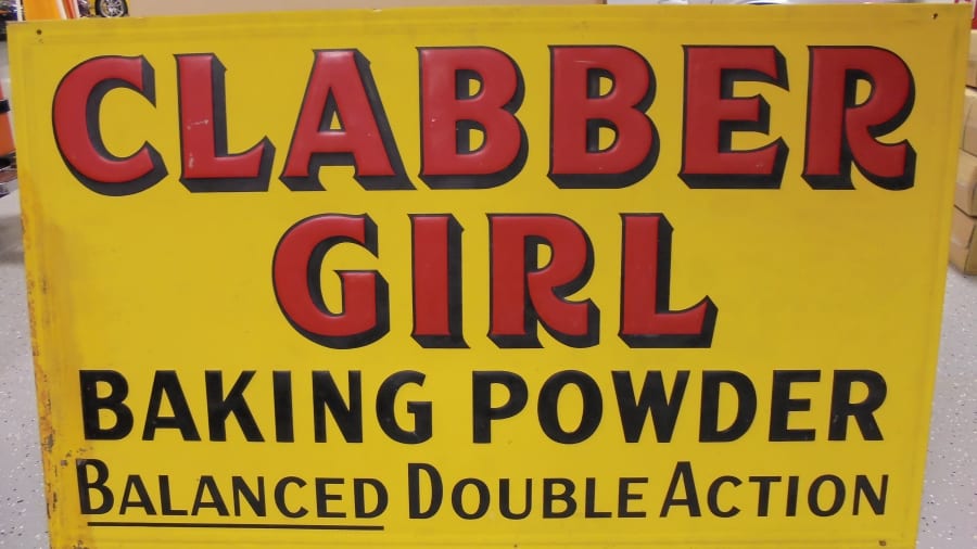 Clabber Girl Baking Powder Sign SSTE for sale at The Road Art Auction ...