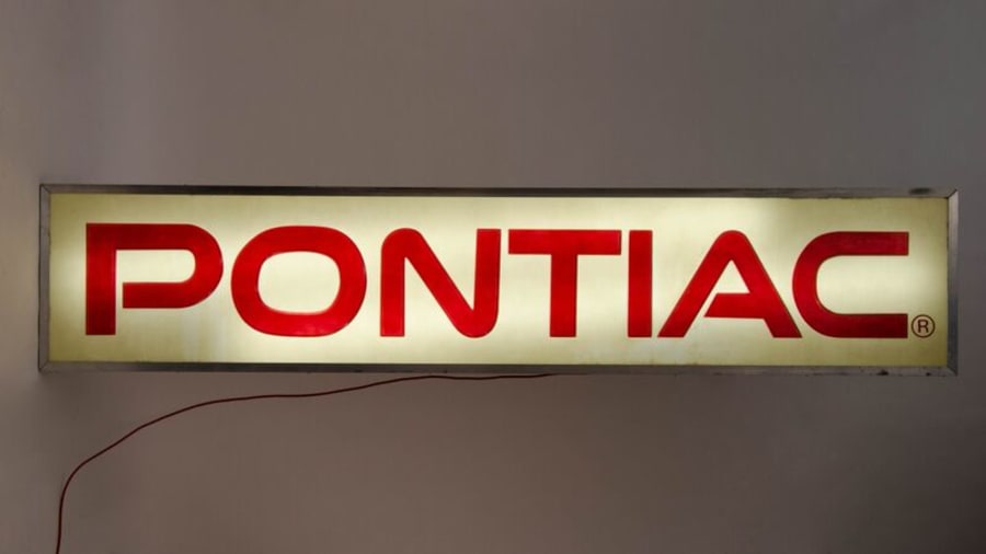 Pontiac Lighted Sign SSL 119x24 at The Road Art Auction 2015 as F344 ...