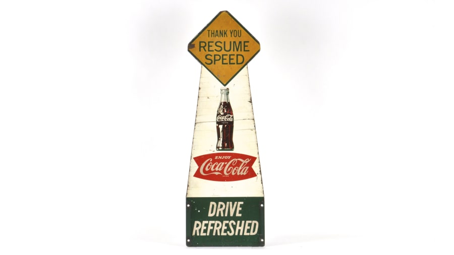 Coca Cola Speed Sign DS Wood 16x47.5 at The Road Art Auction 2015 as ...