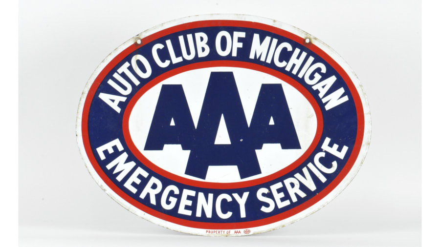 AAA Auto Club Of Michigan Sign DSP 30x23 for sale at The Road Art ...