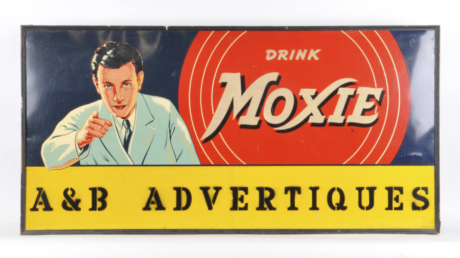 Drink Moxie Sign SST 72x36 at The Road Art Auction 2015 as U12 - Mecum ...