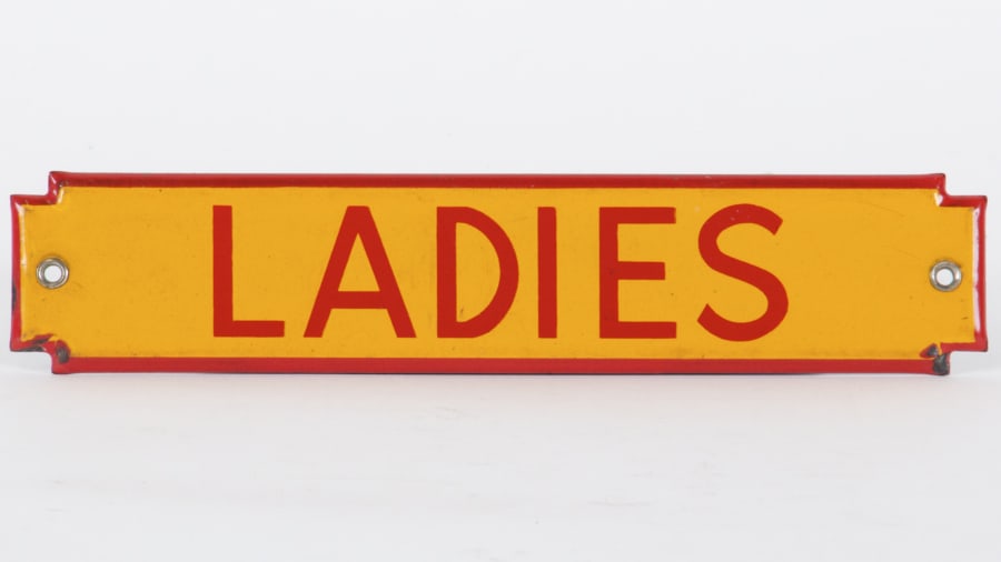Shell Ladies Gentlemen Rest Room Signs SSP 10.5x2.5 for Sale at Auction ...