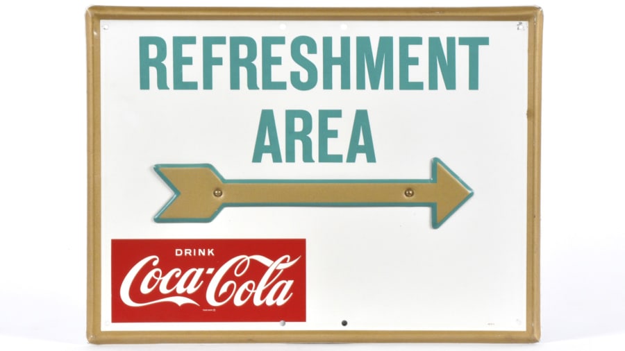 Drink Coca Cola Refreshment Area Sign SSTE 24x18 for sale at The Road ...