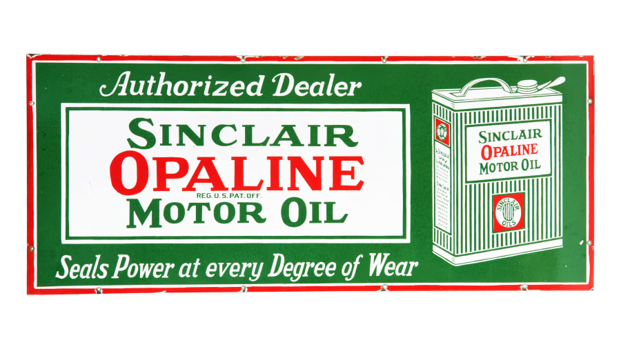 Sinclair Opaline Motor Oil Sign SSP 48x20 at The Road Art Collection ...