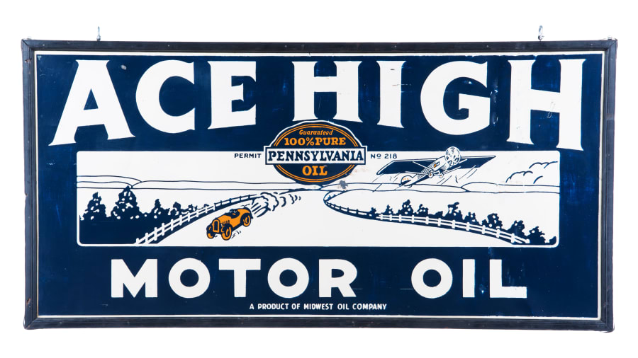 Ace High Rectangle Sign Wood Frame SST 96x47x2 at The Road Art ...