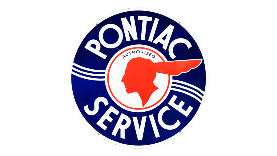 Pontiac Authorized Service Sign DSP 42 Inches at The Road Art ...