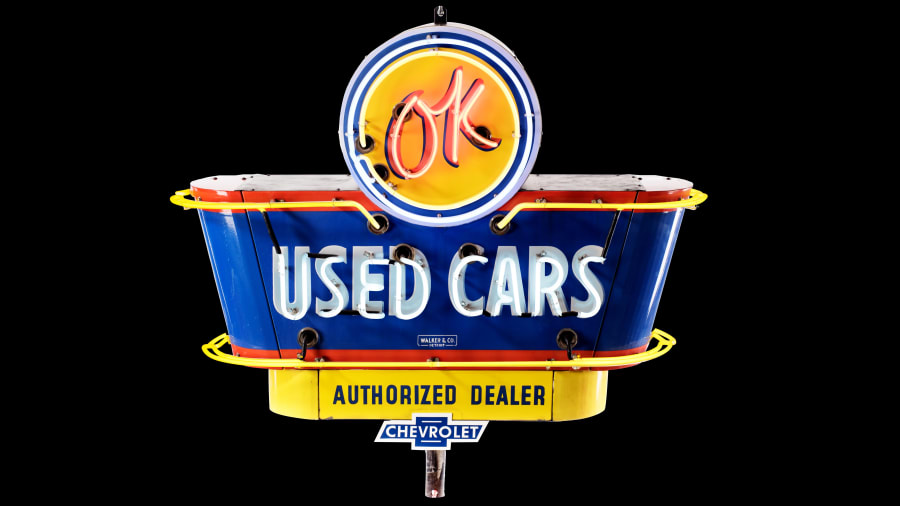 OK Used Cars Neon Sign DSPN 54x45x17 at The Road Art Collection 2016 as ...