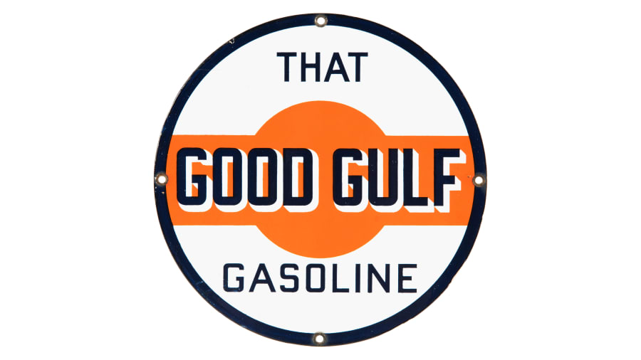 That Good Gulf Gasoline Pp Sign SSP 10.5 Inches at The Road Art ...