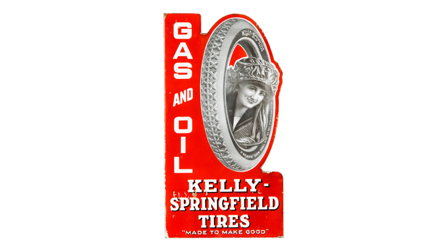 Kelly Springfield Tires Gas Oils Flange Sign DSPF 14.5x27.5 at The Road ...