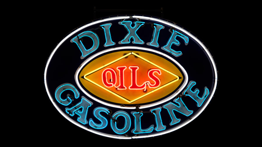 Dixie Oils Gasoline Neon Sign SSP 63.5x46x9 at The Road Art Collection ...