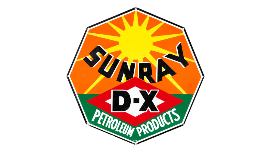 Sunray D-X Petroleum Products Sign DSP 27x27 at The Road Art Collection ...