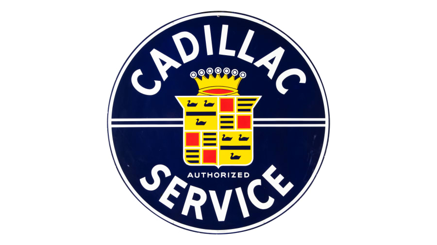 Cadillac Authorized Service Sign DSP 60 Inches for Sale at Auction ...