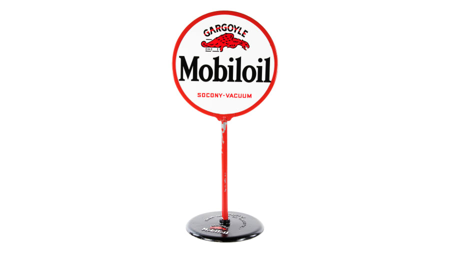 Mobiloil Gargoyle Curb Sign DSP 36.5x30x23.5 at The Road Art Collection ...