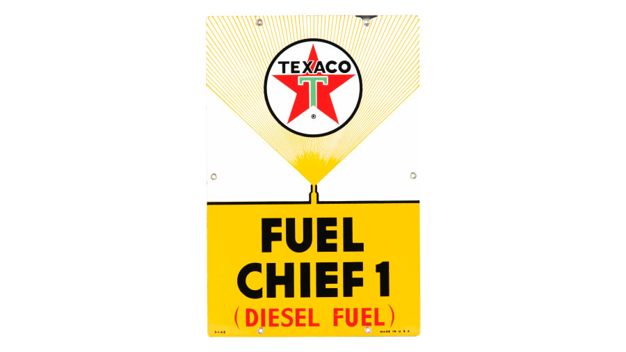 Texaco Fuel Chief 1 Diesel Fuel Pp Sign SSP 12x18 at The Road Art ...