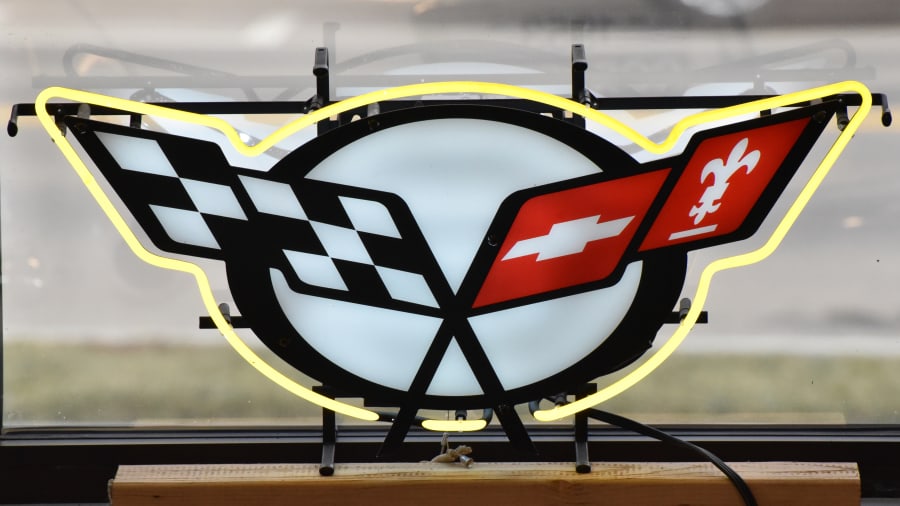 Corvette Neon Emblem Sign Replica 28x13 at Indy Road Art 2017 as H20 ...