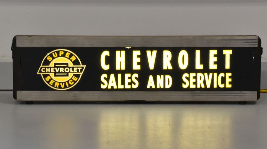Super Service Chevrolet Sales And Service Lighted Sign at Indy Road Art ...