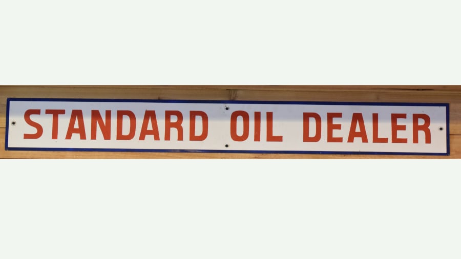 Standard Oil Dealer Sign SST 48x6 at Indy Road Art 2017 as J154 - Mecum ...