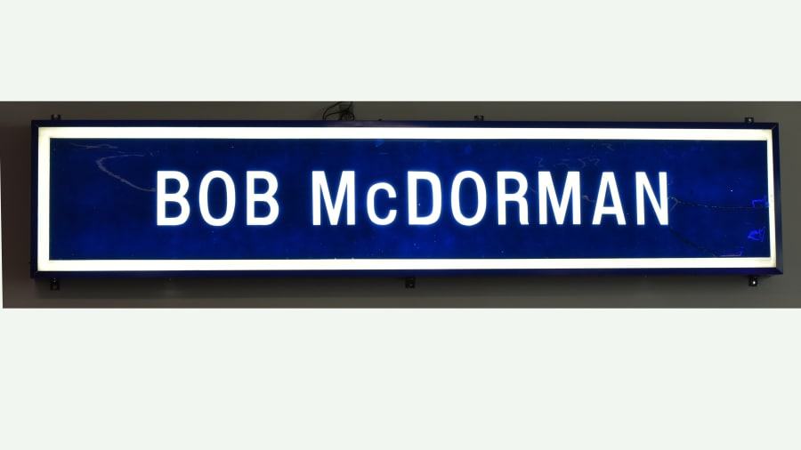 Bob McDorman Single Sided Lighted Sign 168x36x13 at Indy Road Art 2017 ...