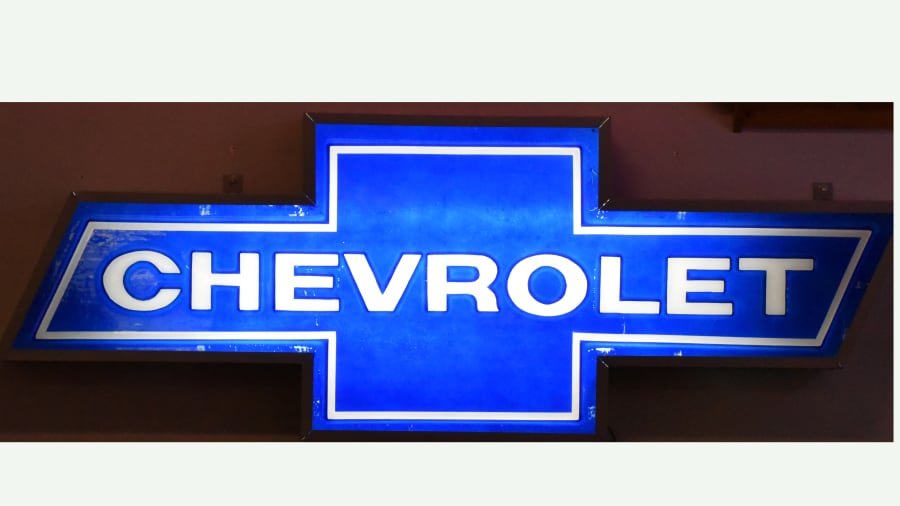 Chevrolet Bowtie Plastic Lighted Sign Ssel 96x36x10 at Indy Road Art ...