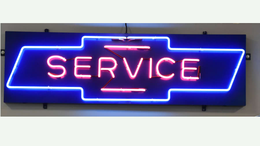 Chevrolet Service Neon Sign SSTN 72x22x7 at Indy Road Art 2017 as J115 ...