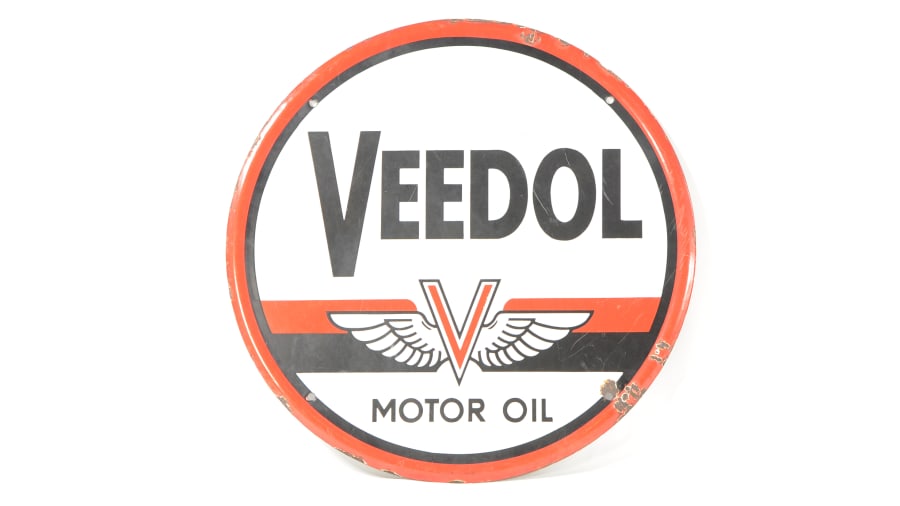 Veedol Motor Oil Sign SSP 23.5 Inches Round at Indy Road Art 2017 as ...