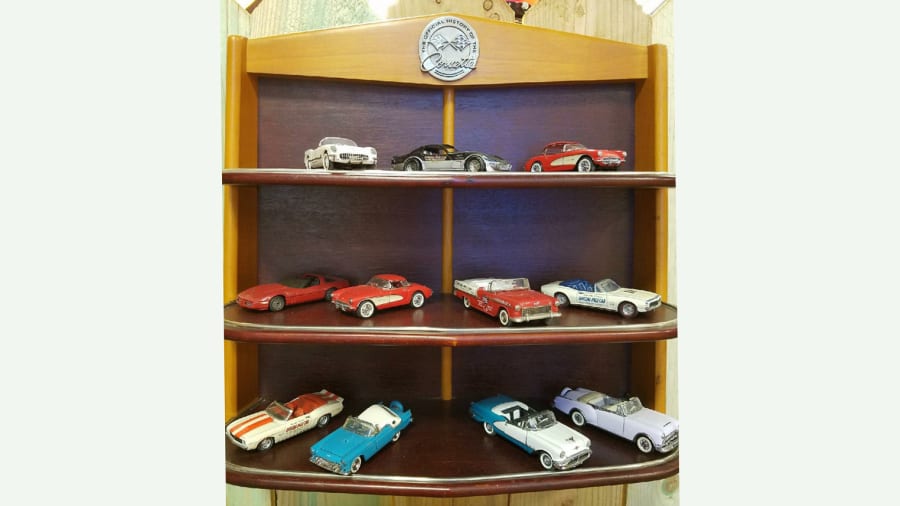 Corvette Shelf With 11 Diecast Cars at Indy Road Art 2017 as J124.1 ...