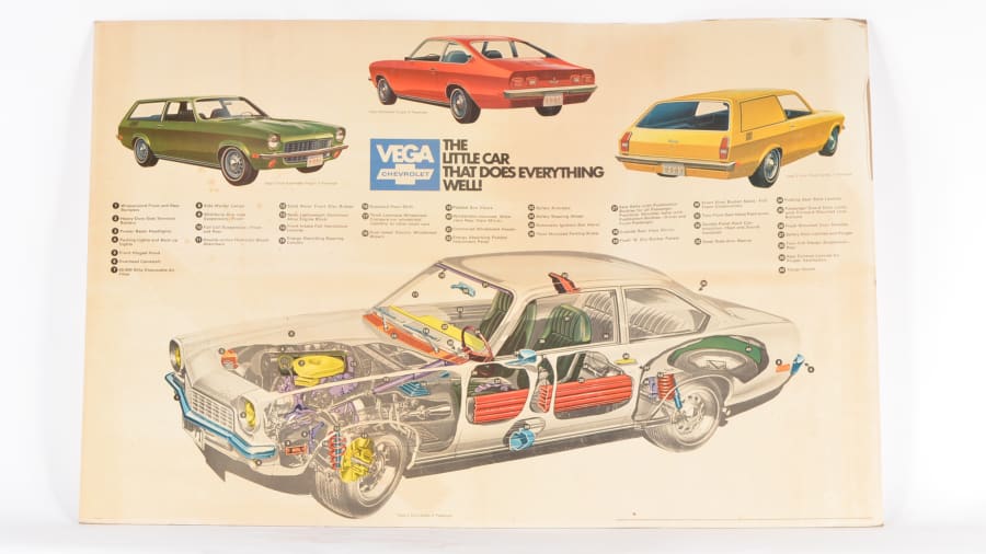 Chevrolet Vega Poster 60 In. X 40 In. at The Road Art Collection 2017 ...